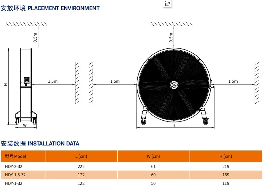 Stand Fan Movable Hvls Cooling Fan For Workshop - Buy Stand Fan,Movable ...