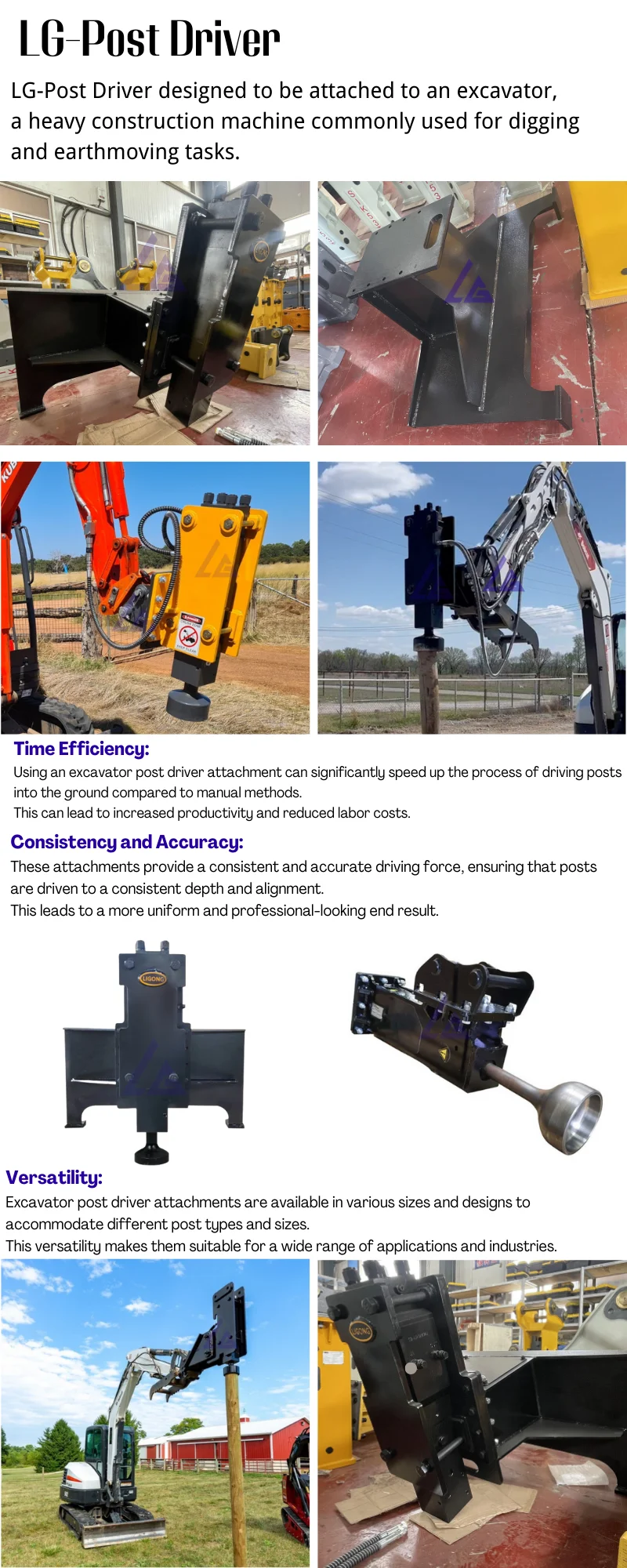 Quick and Accurate Post Driver Excavator Post Pounder for Efficient ...