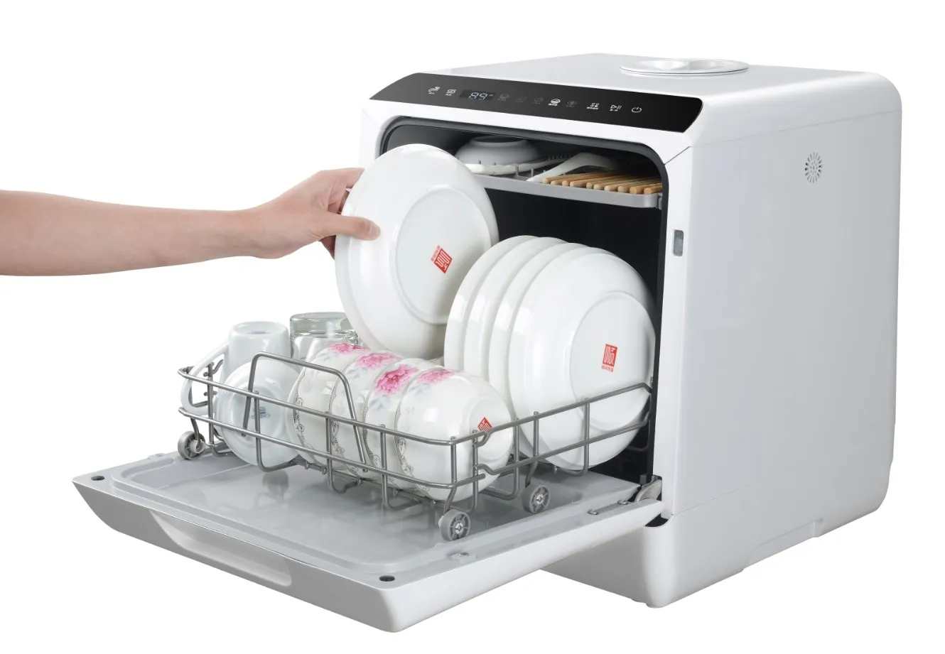 Countertop Compact Dishwasher Built-in Water Tank & Inlet Hose, 6 ...