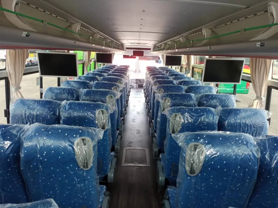 70 Seats Passenger Coach Bus ZK6126D with TV Screens & USB Charging ...