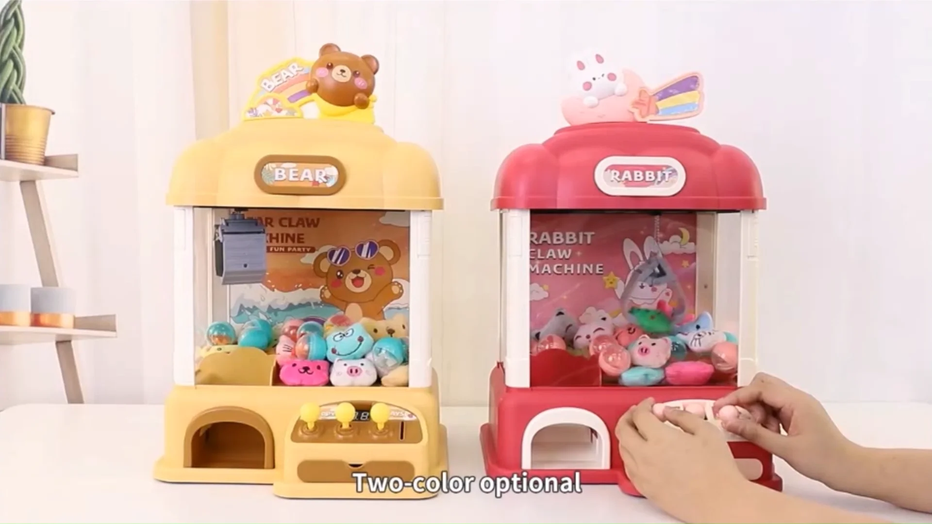 Bear Mini Small Toy Claw Machine Game Toys Plush Candy Vending Grabber ...