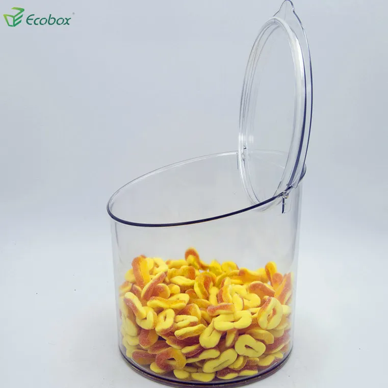 Plastic Food Grade Round Airtight Candy Cereal Container Jar - Ideal ...