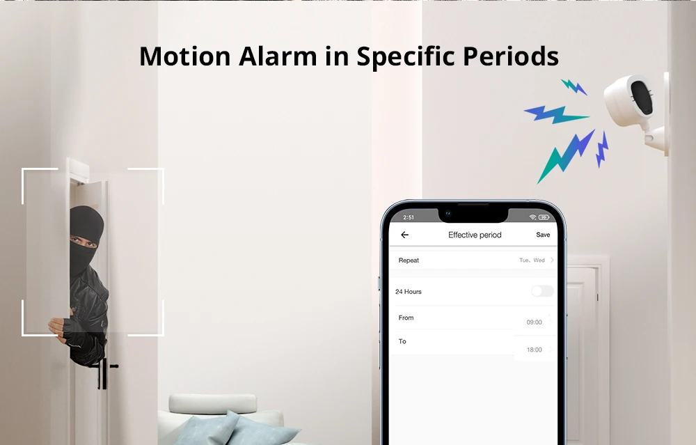 SONOFF CAM Slim Wi-Fi Smart Security System 1080P Mini Camera