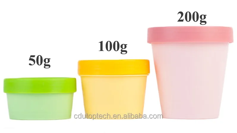 200g Black Wide Mouth Jar Empty Plastic Packaging Pink Jar Big Cosmetic ...