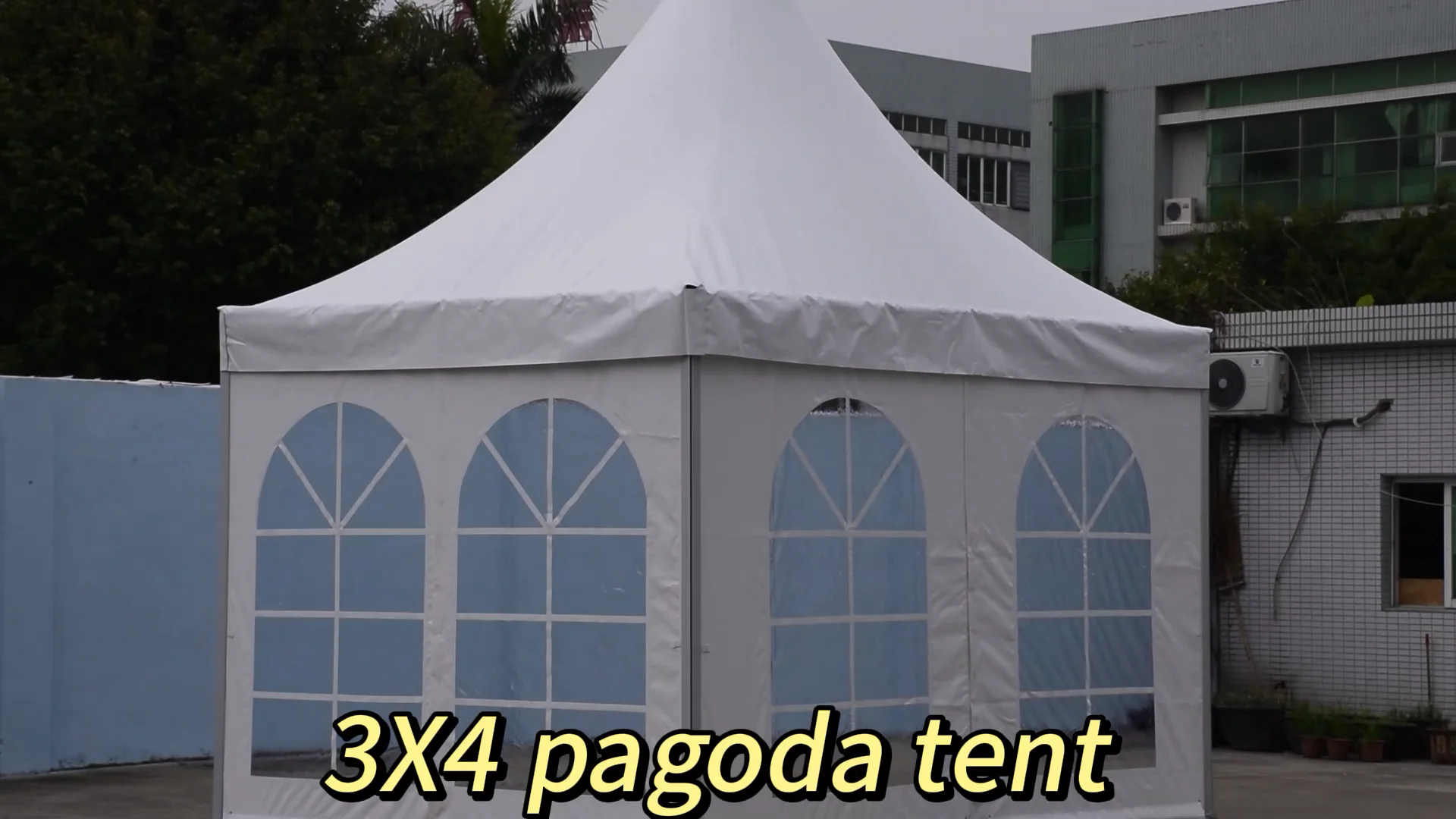 6x6m Outdoor White Pvc Aluminum Frame Single Top Car Show Pagoda Tent ...