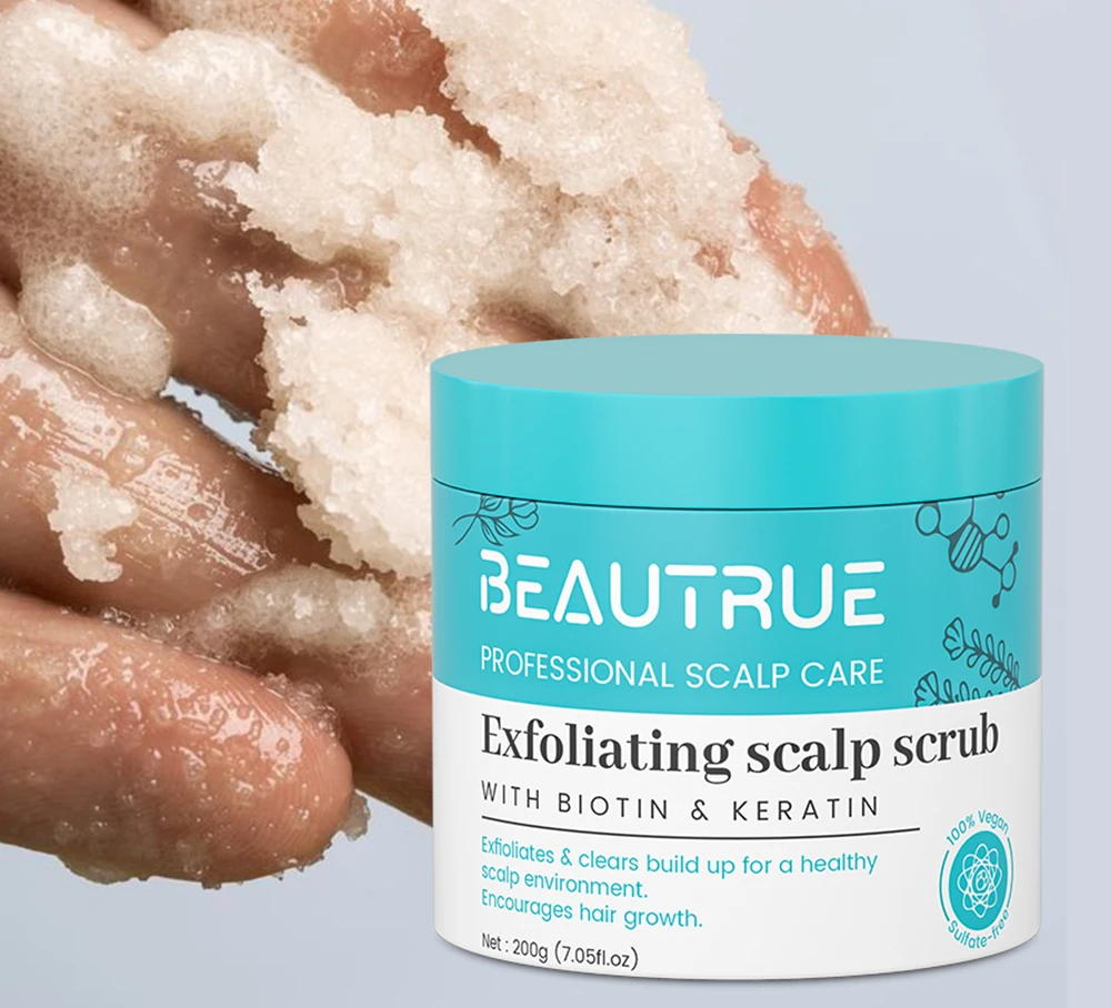 Biotin & Keratin Exfoliating Scalp Scrub Clarifying Promote Fuller ...