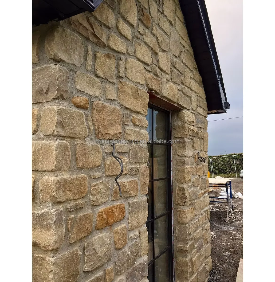 European Style Exterior Design Brown Sandstone Natural Culture Stone ...