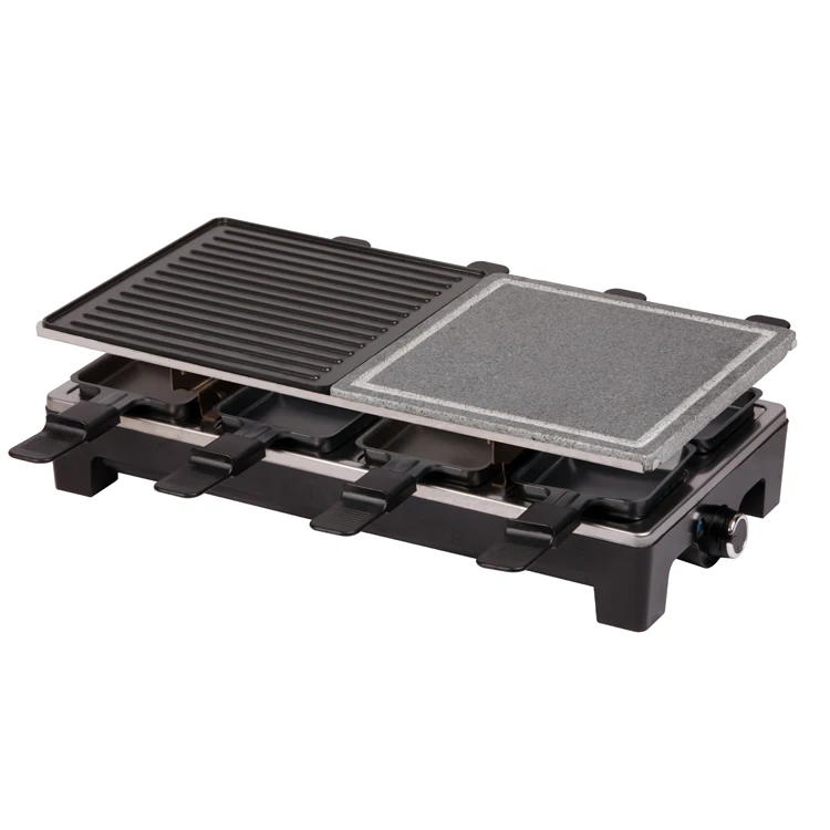 Portable Indoor Raclette Grill - Perfect for 8 Person BBQ