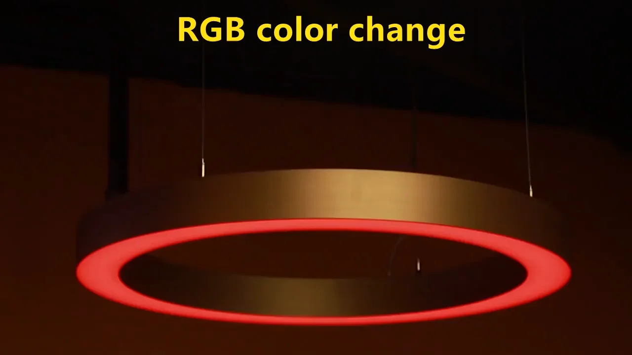Luz Led De Perfil De Aluminio Rgbw,Anillos Modernos,Luces Colgantes De ...