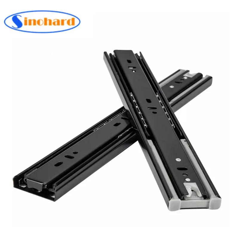 Heavy Duty Telescopic Drawer Slide 53MM Soft Closing Triple Extension ...