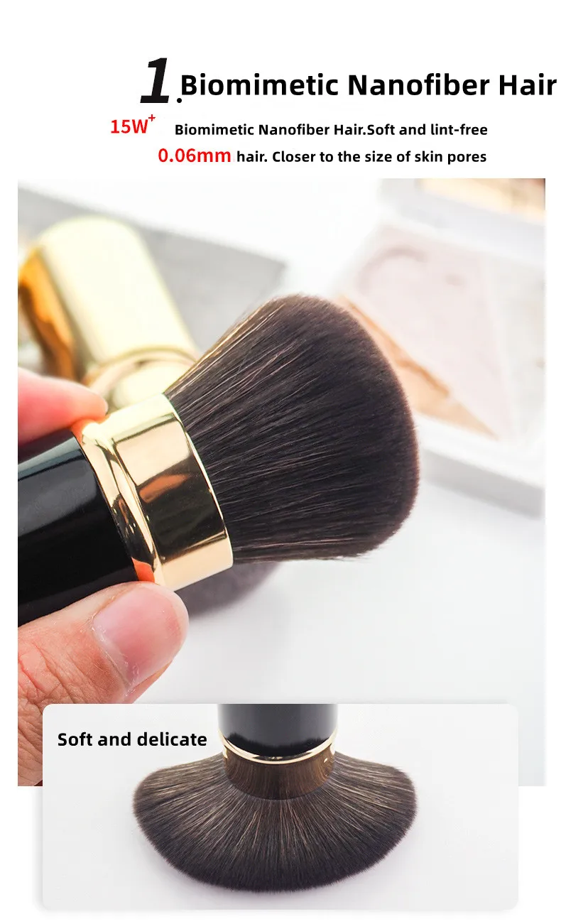 Catboy High Quality Retractable Kabuki Powder Brush Foundation Makeup ...
