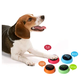 Funny Dog Press Answer Button Talking Play Food Water Out Buzzer Round ...