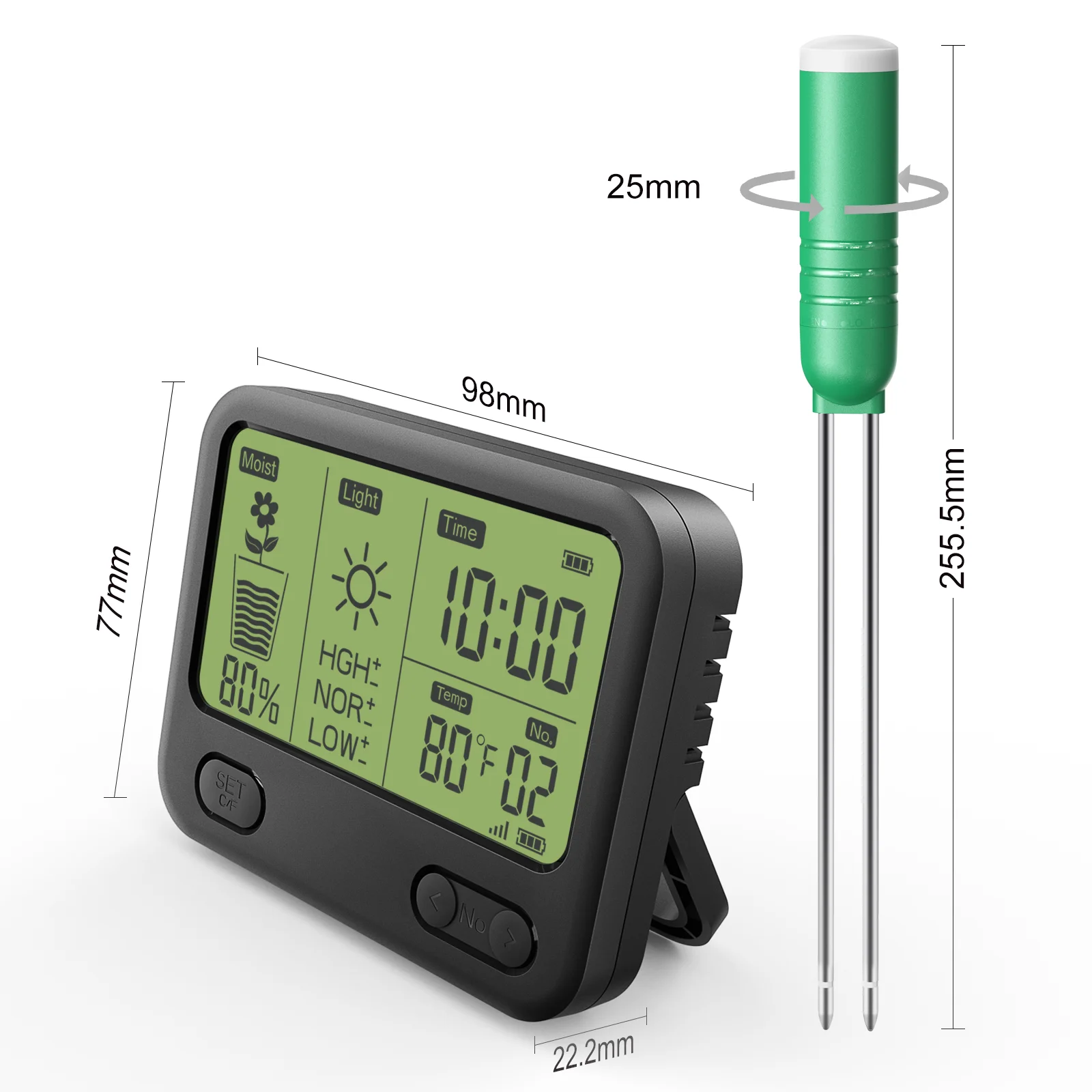Plant 4in1 Moisture Meter 200ft RF Wireless Tester for Moisture Soil ...