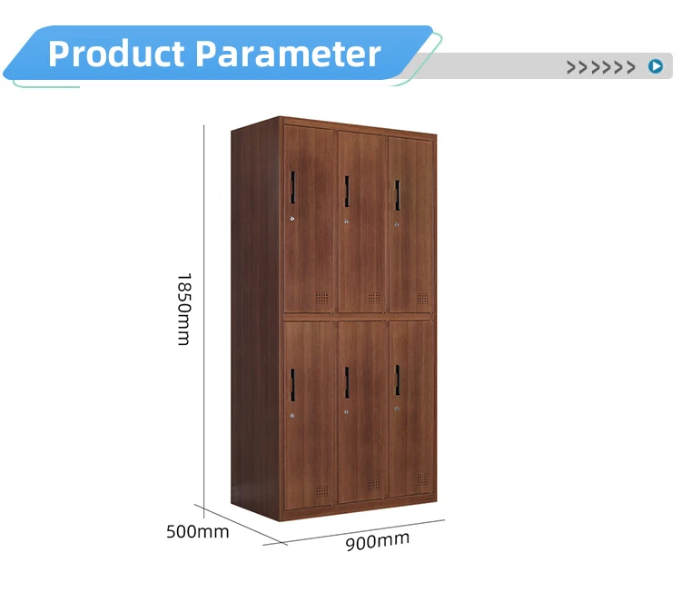 Metal Lockers 6 Door Wardrobe 6 Door School Locker Cabinet Gym Casier ...