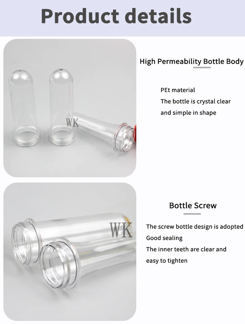 Transparent PET Edible Oil Preform 28 mm 15g 18g Plastic Preform for ...