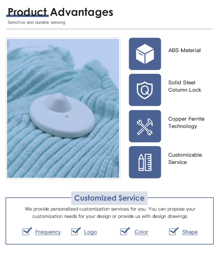 Clothes Store Eas Anti Theft Clothes Tags Pin Security Sensor Security ...