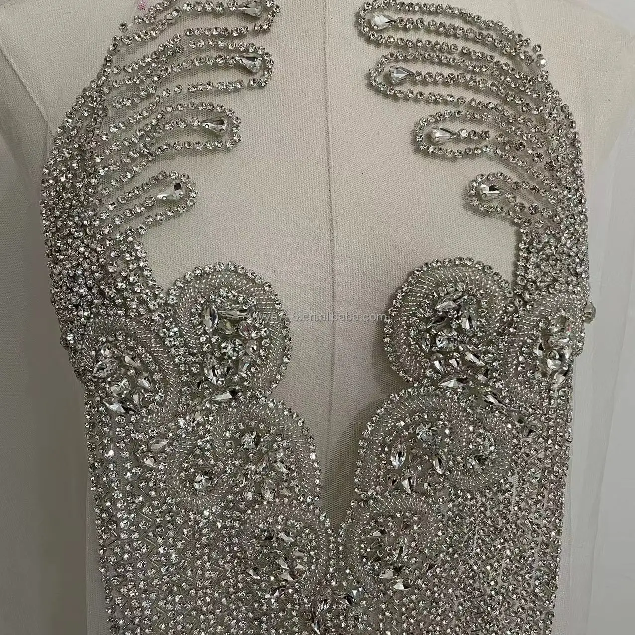 Wholesale Rhinestone Applique - Exquisite Bodice Decor