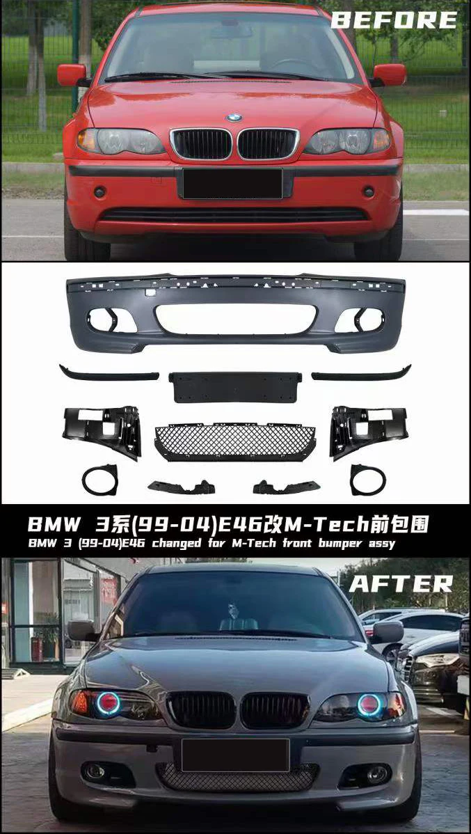 E46 MT Style M-Tech Front Bumper Car Exterior Accessories Front Bumper ...