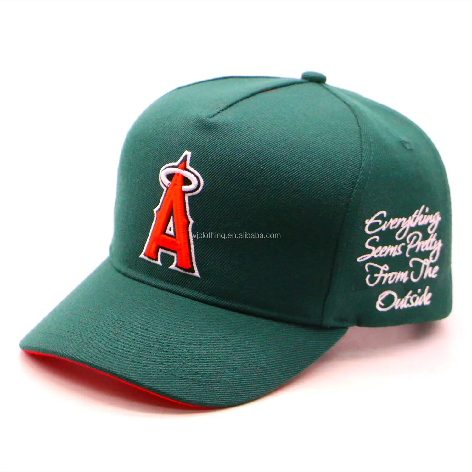 Adjustable Caps Open Back Pure Cotton 3D Embroidery Letter Custom 5 ...