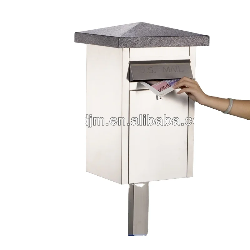 Modern Standing Lockable Metal Mailboxes Residential Mailbox Letter Box ...