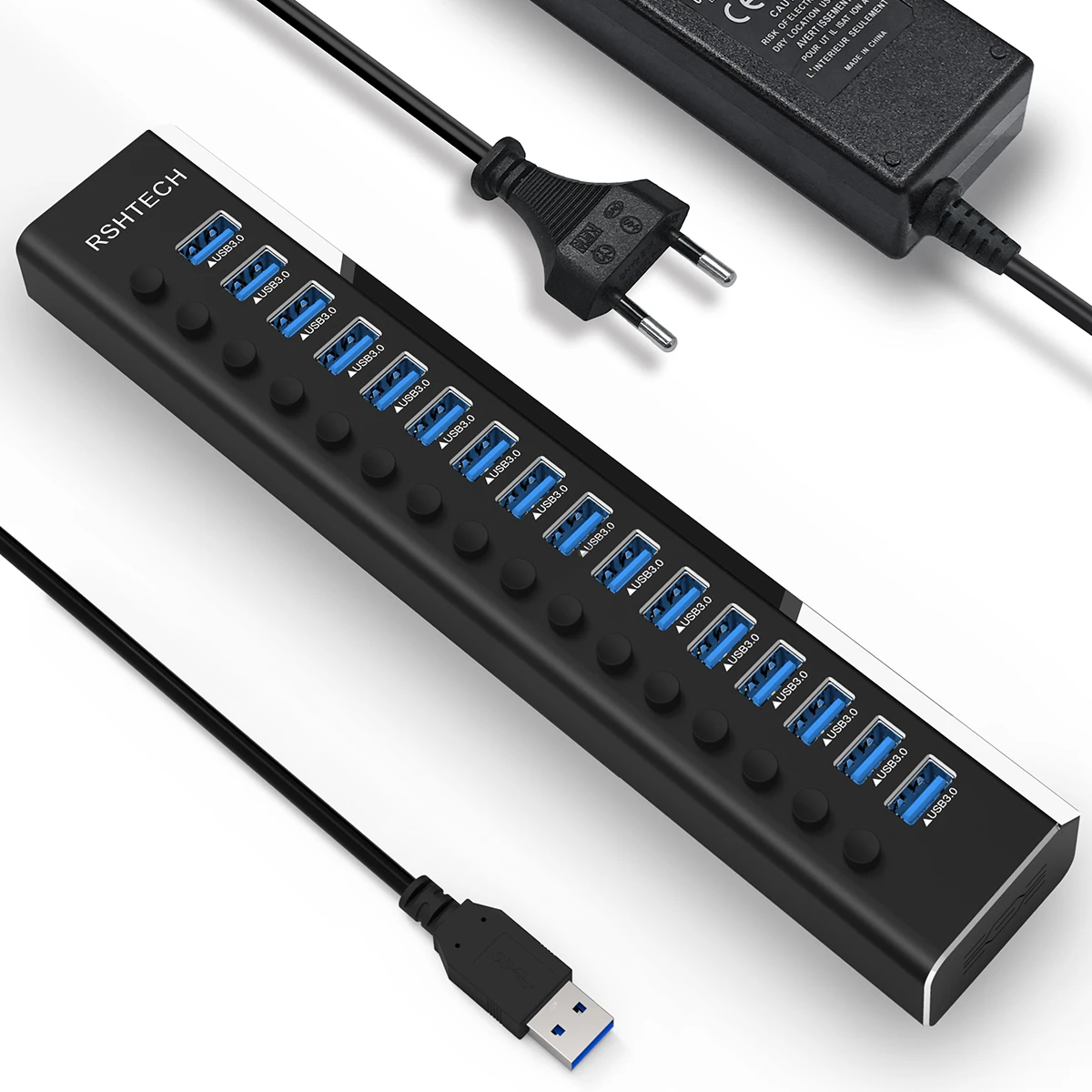 Rshtech 16 In 1 Usb 3.0 Hub Splitter 100w Power Supply Adapter Separate ...