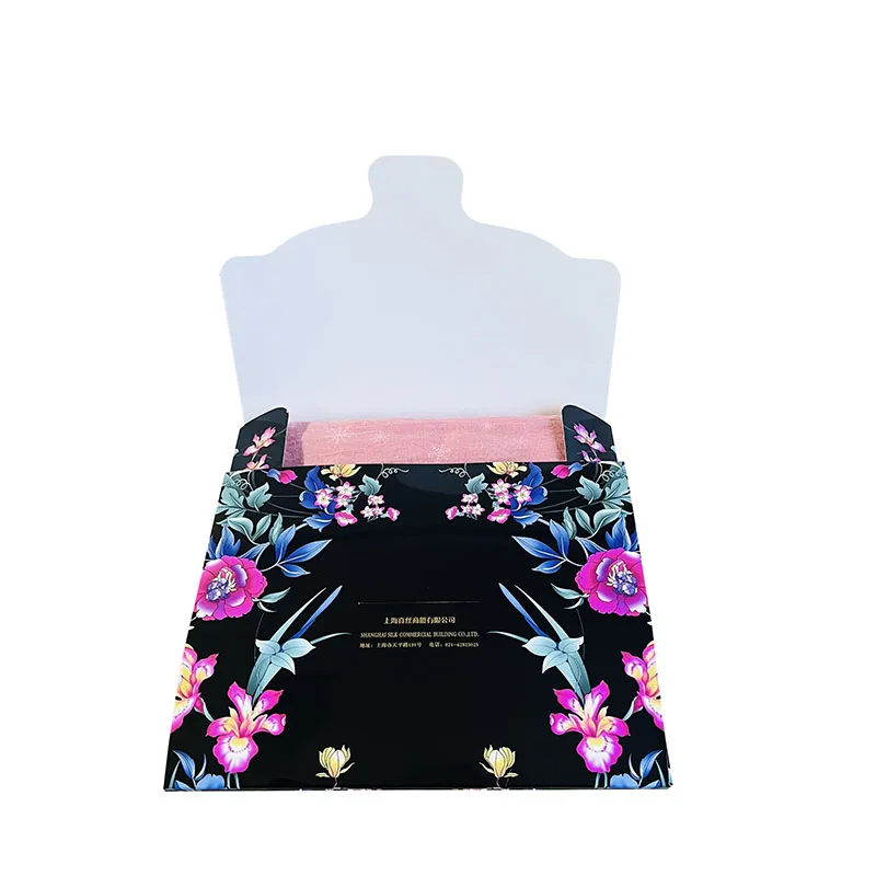 Custom Recyclable Silk Scarf Packaging Paper Boxes Flat Folding ...