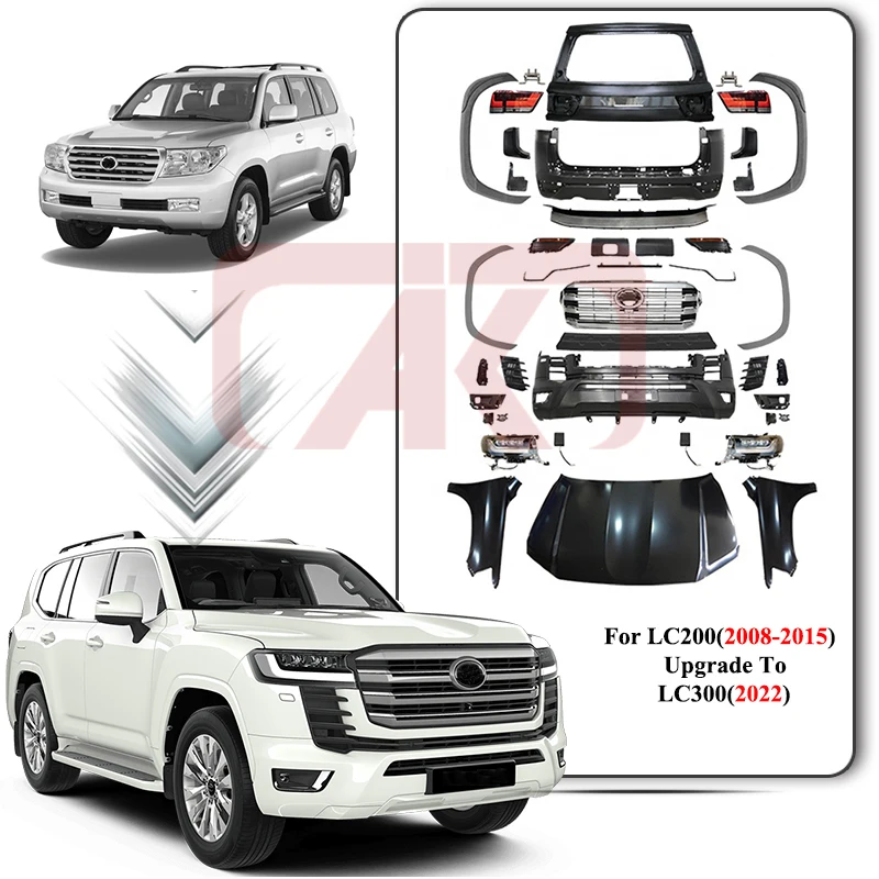 Lc200 To Lc300 Facelift Kit Upgrade Kit For Land Cruiser Lc200 2008-2015 To Lc300 Turbo Vxr ...