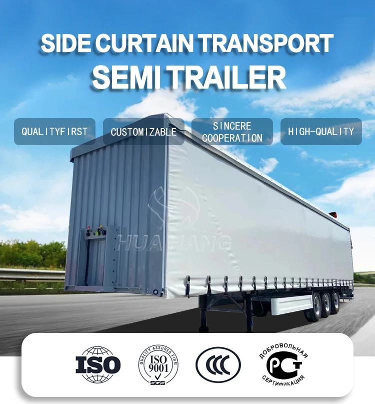 Euro Standard Anti-proof Pvc Side Curtain Trailer Saf-holland Axles ...