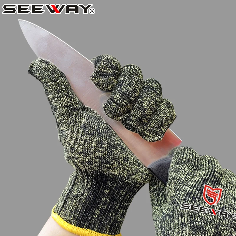 Seeway Resist Sparks & Cutting Camouflage Anti-cut Gloves With Popular ...