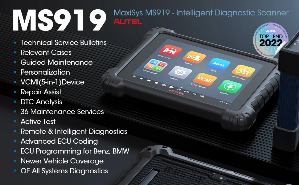 Autel Ms 919 Maxicom Mk908p Maxisys 908 Pro Scanner Car Ecu Coding Immo ...