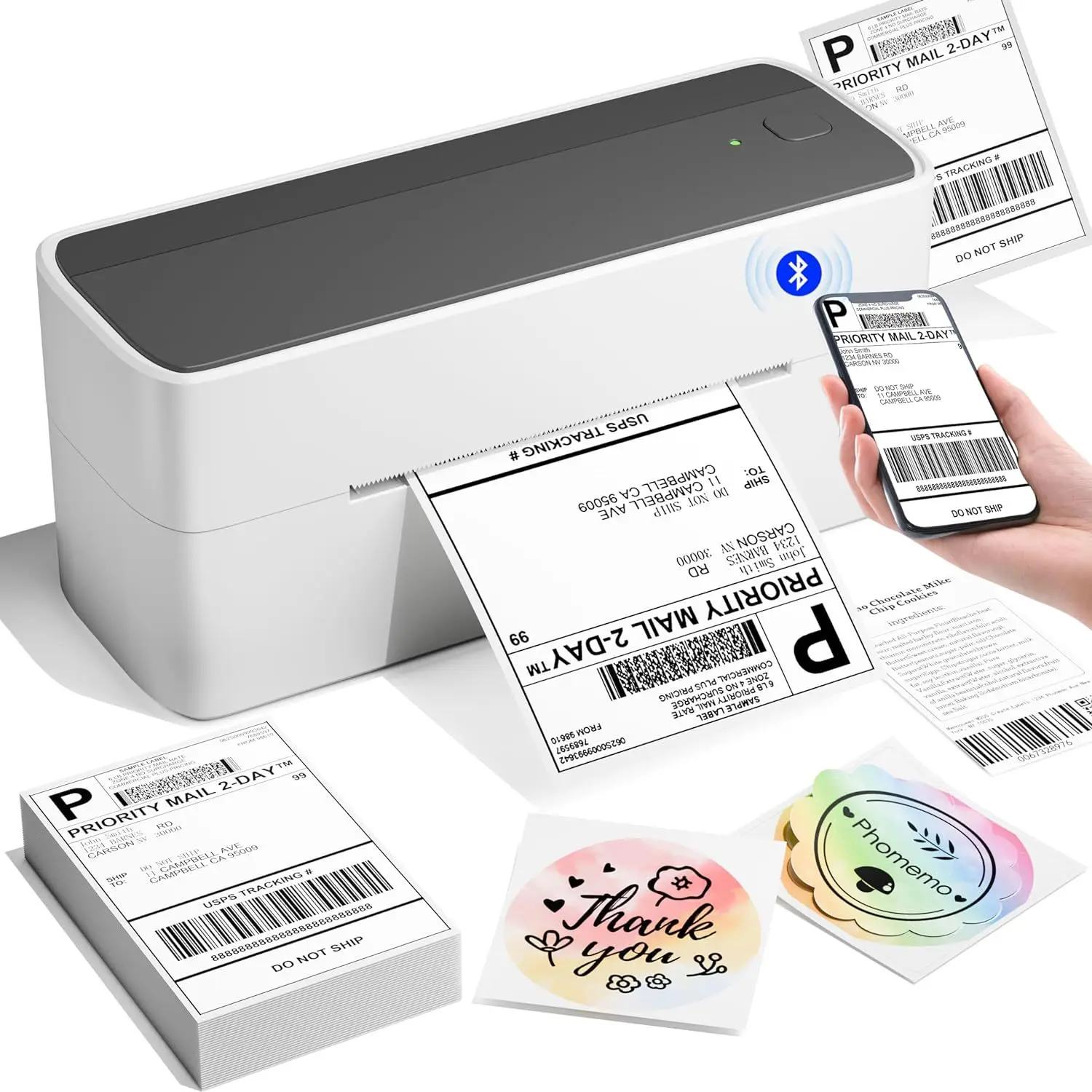 Ticket Printer Courier Printer Thermal Bluetooth Electronic Bill ...