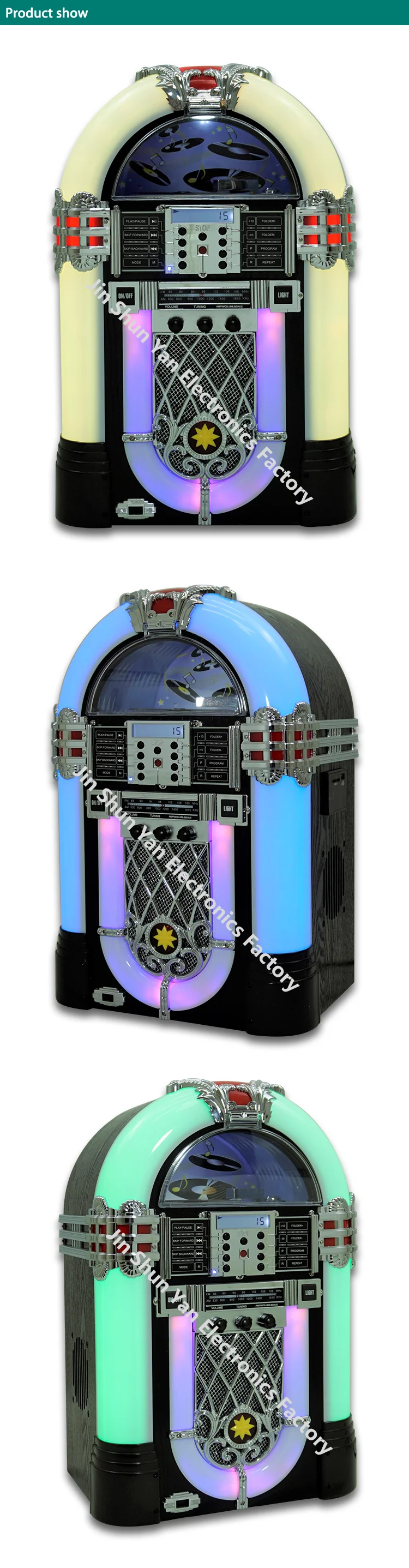 Small Size Desk-Top Jukebox - Unique CD Player with BT