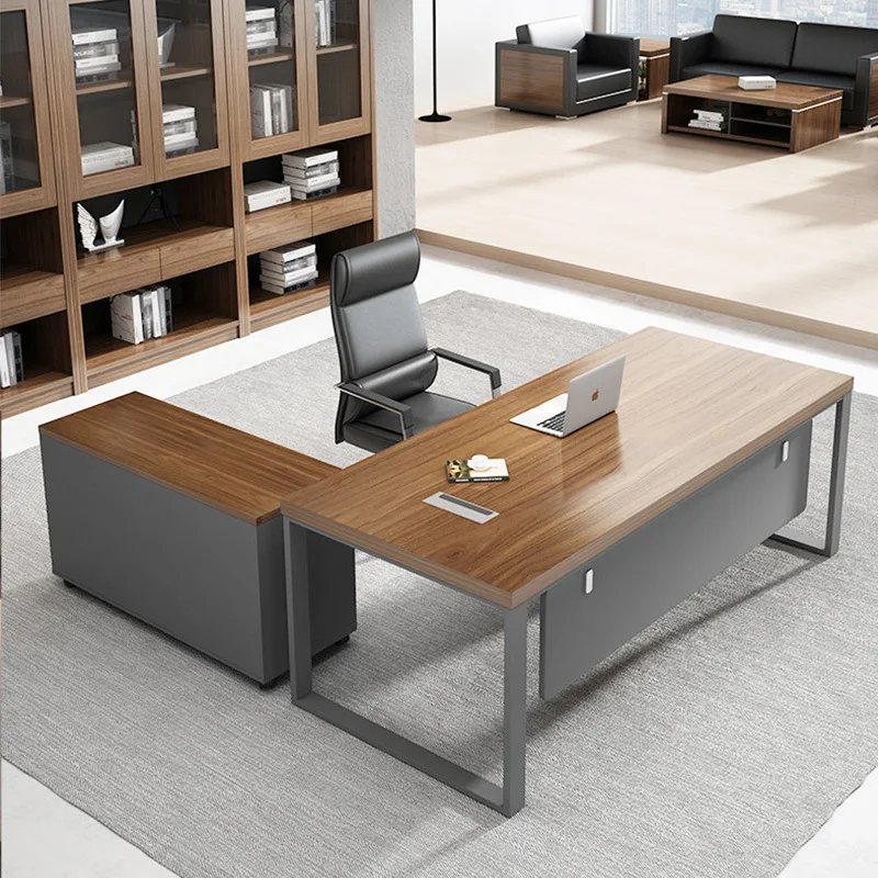 Modern and Stylish Full Set Office Furniture - Simple Boss Desk for ...