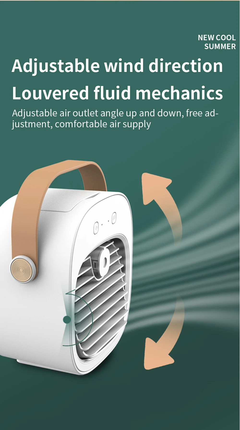 Portable Rechargeable Water Mist Fan Humidifier Cooling Fan with Ultra ...