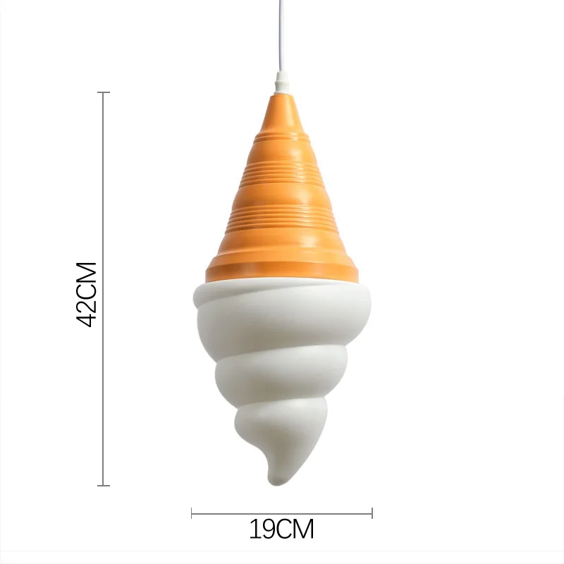 Creative Ice Cream Cone Dining Lamp for Cafes & Restaurants - LED Light ...