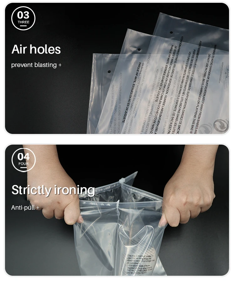 Customized Printed Garment Poly Bag Pvc Plastic Clothing Packaging ...