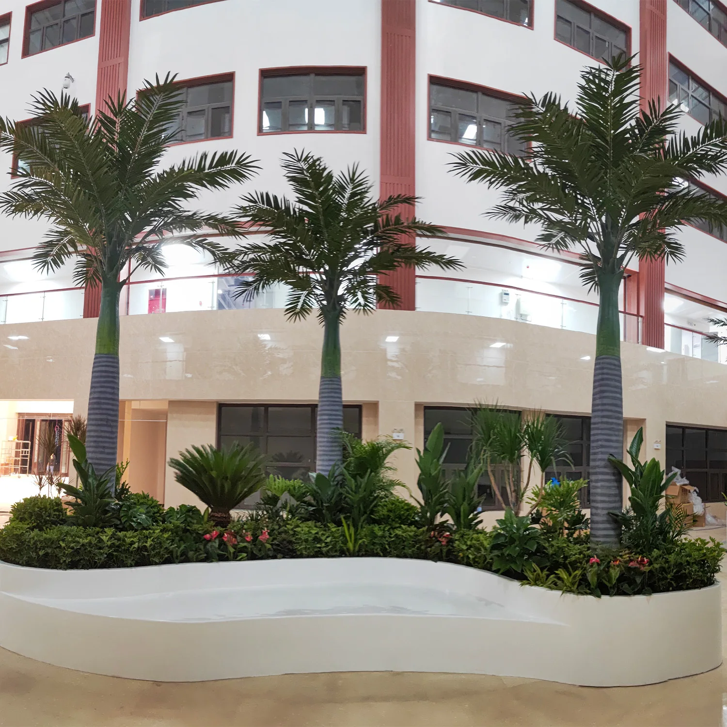 YRYZ3 Fiberglass Artificial Fan Palm Tree Simulation Fan Palm ...