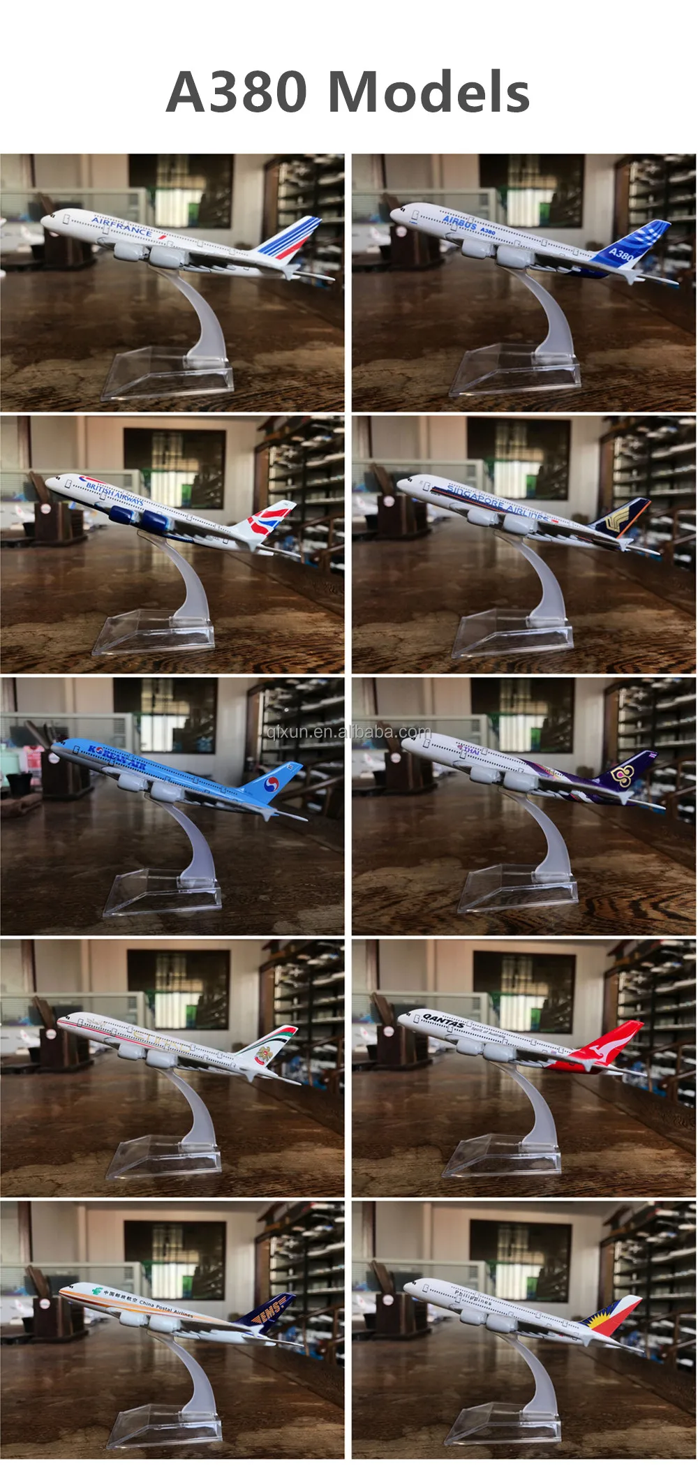 Scale 1:400 Diecast Airplane Models - Customizable Options