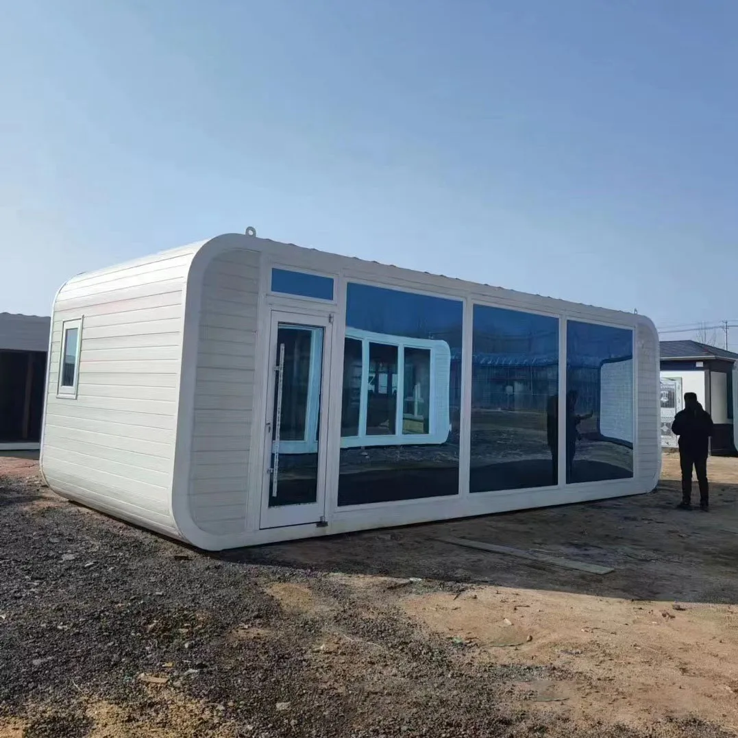 Custom 20ft Mini Trailer Prefab Tiny apple Cabin Container House with ...