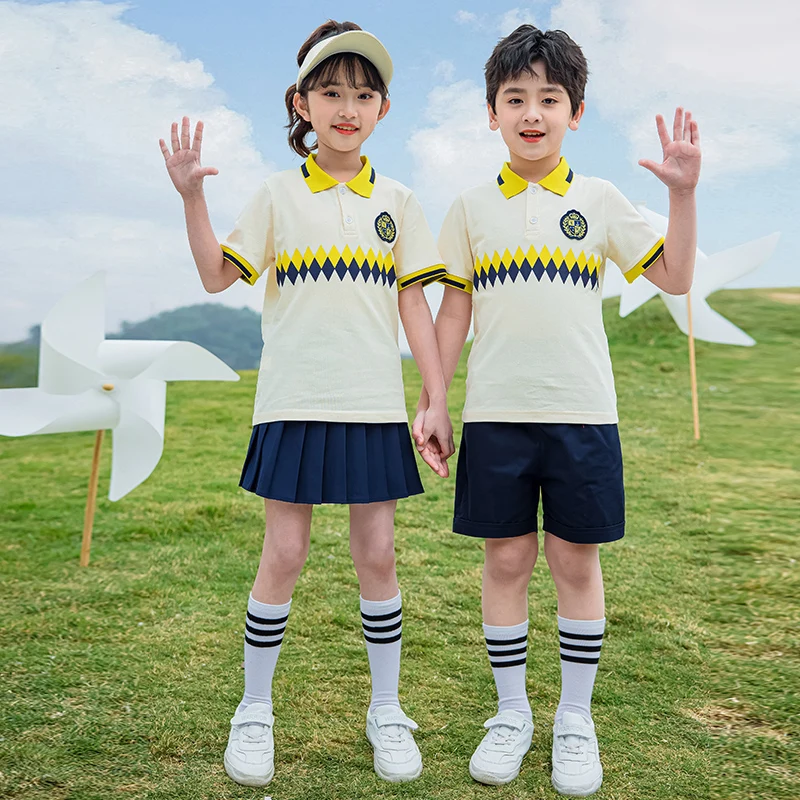 Custom Made White Polo Preschool Uniforms for Boys & Girls