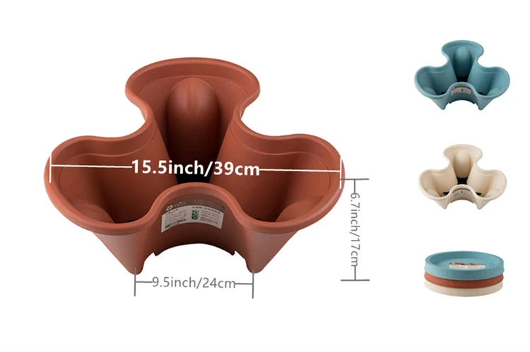 Flower Herb 5-tier Self Watering Stacking Planting Pot Tower Plastic ...