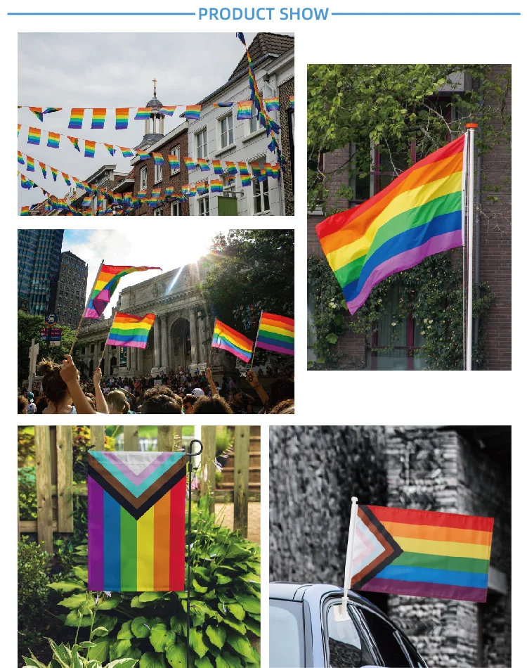 Wholesale Custom Lesbian Pride Handheld Flag Decorations LGBT Les Hand ...