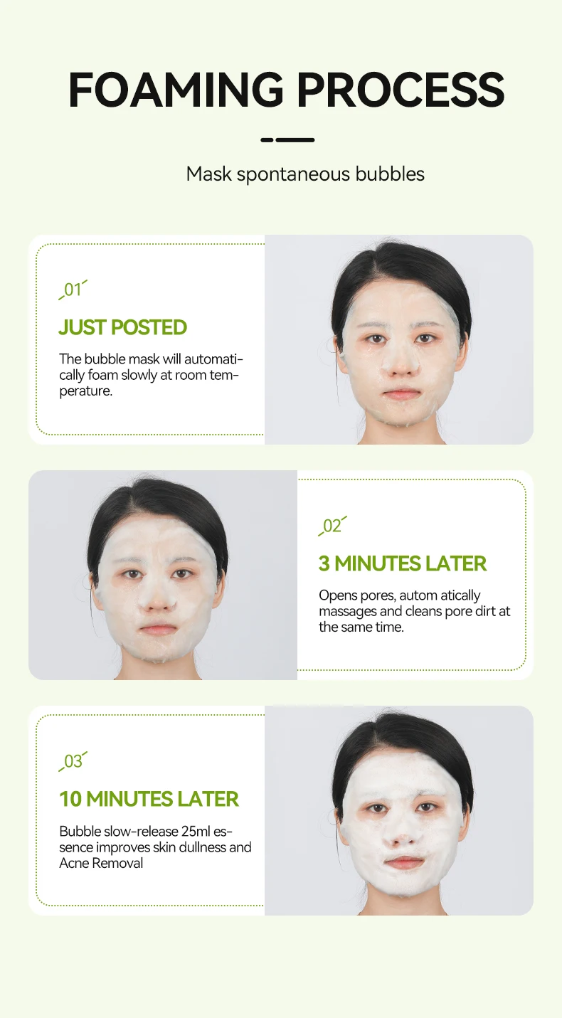 Wholesale Skincare O2 Bubble Facial Mask Q10 Turmeric