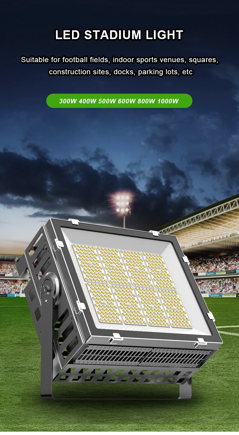Waterproof IP66 Outdoor Stadium Lamp - 300w to 1200w LED