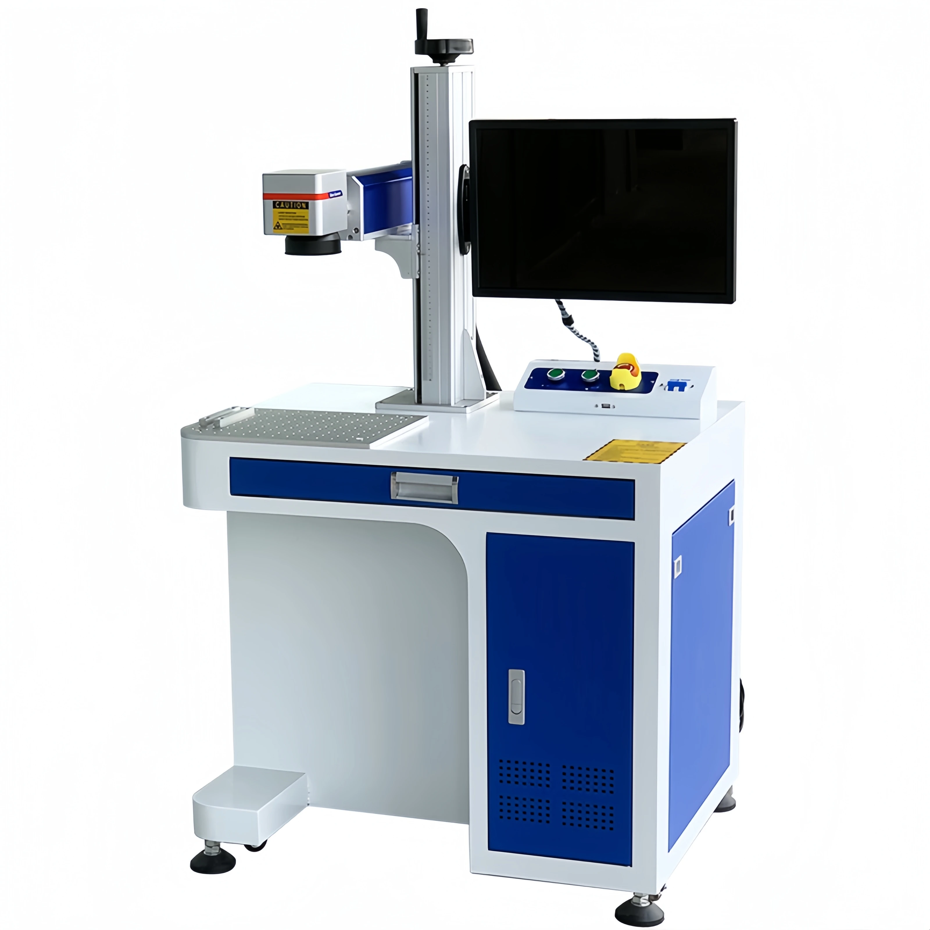 20w 30w 50w Enclosed Fiber Laser Marking Machine For Stainless Steel ...