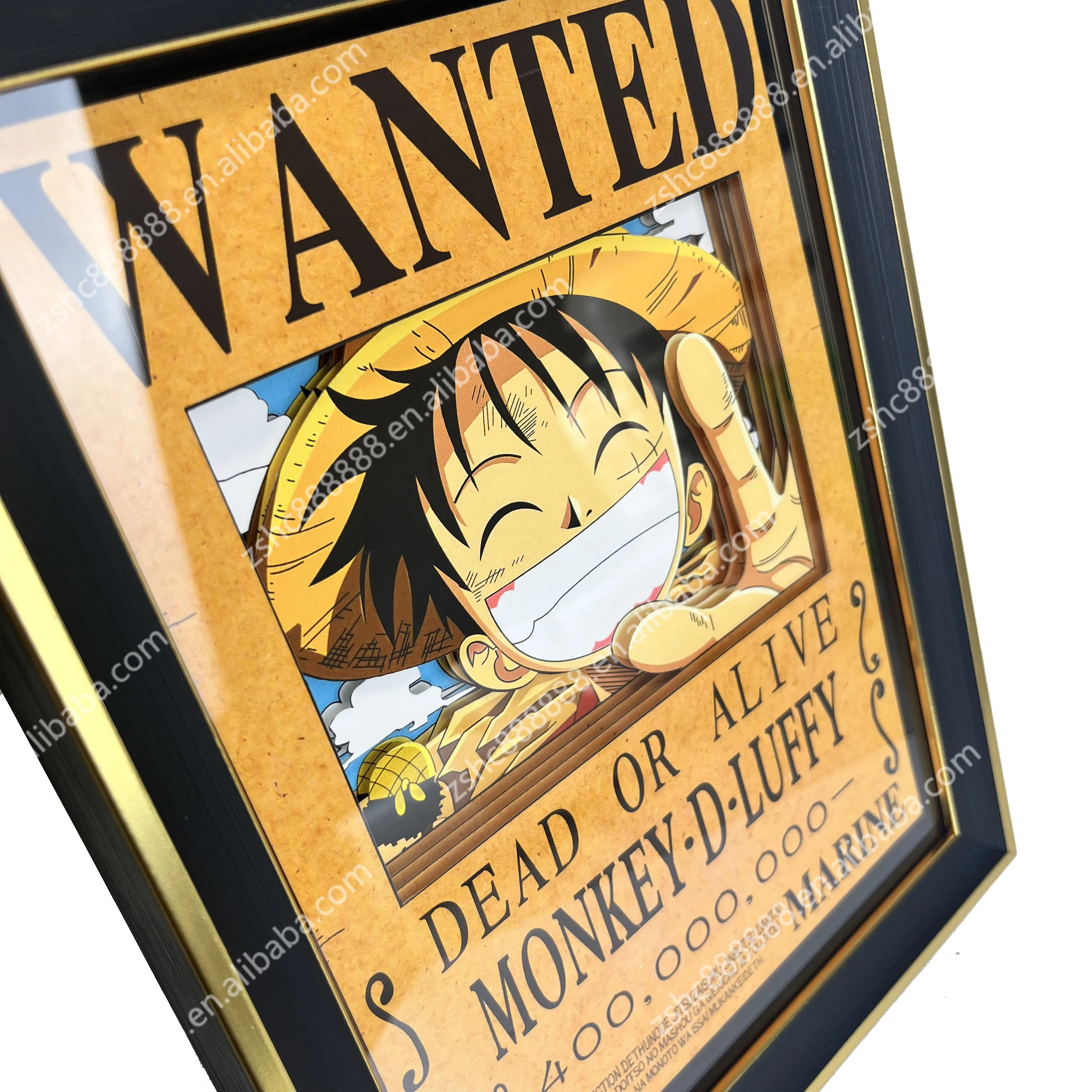 3D Anime Paper Art - Customizable Decorative Paintings