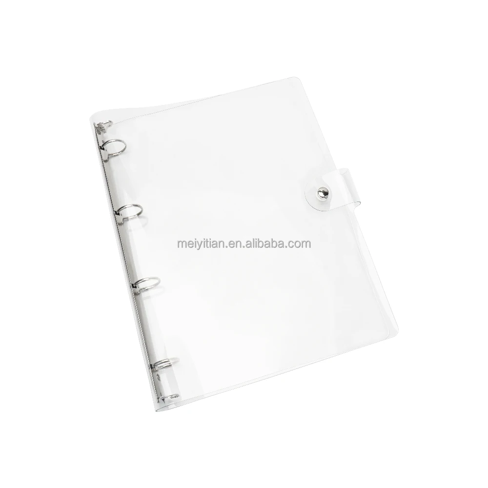 A4 Transparent Pvc 4-ring Binder Cover & Loose Leaf Notebook Shell Odm