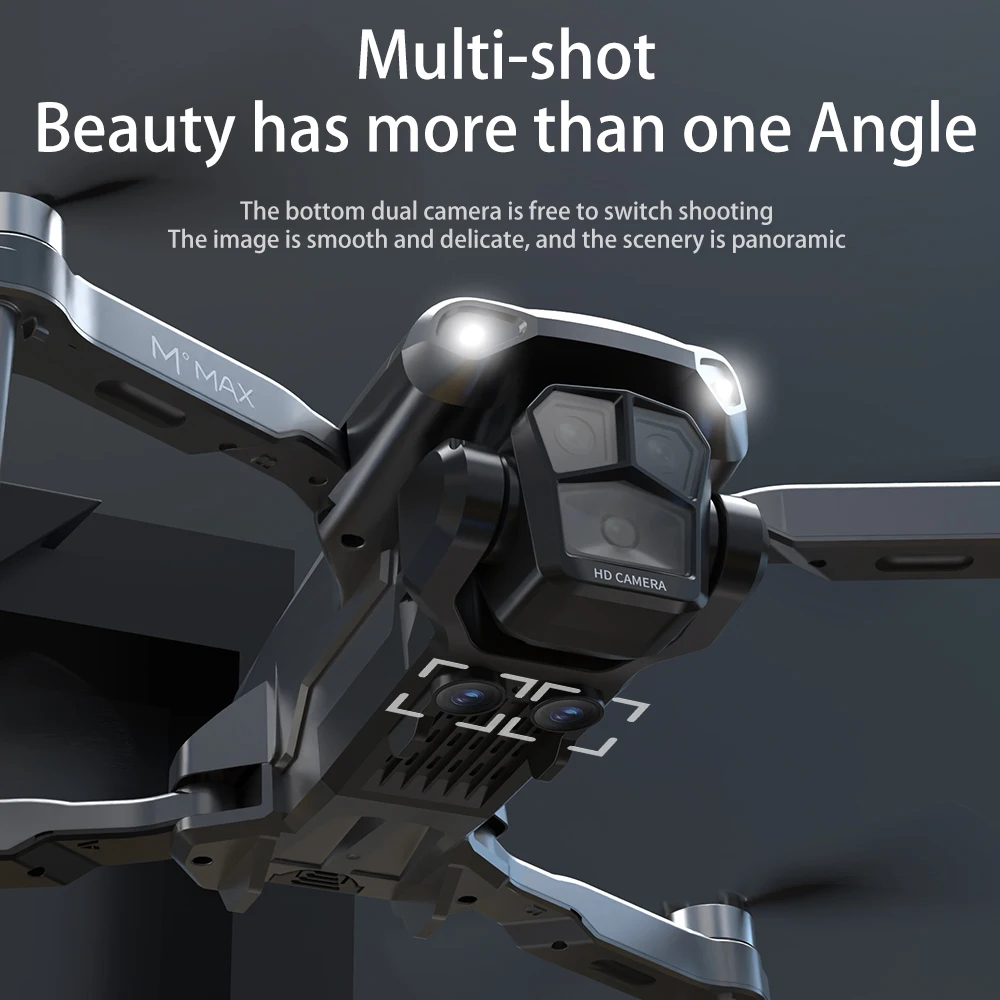 M Max 360 Degree Obstacle Avoidance 3 Cameras 480p Hd Aerial Drone ...