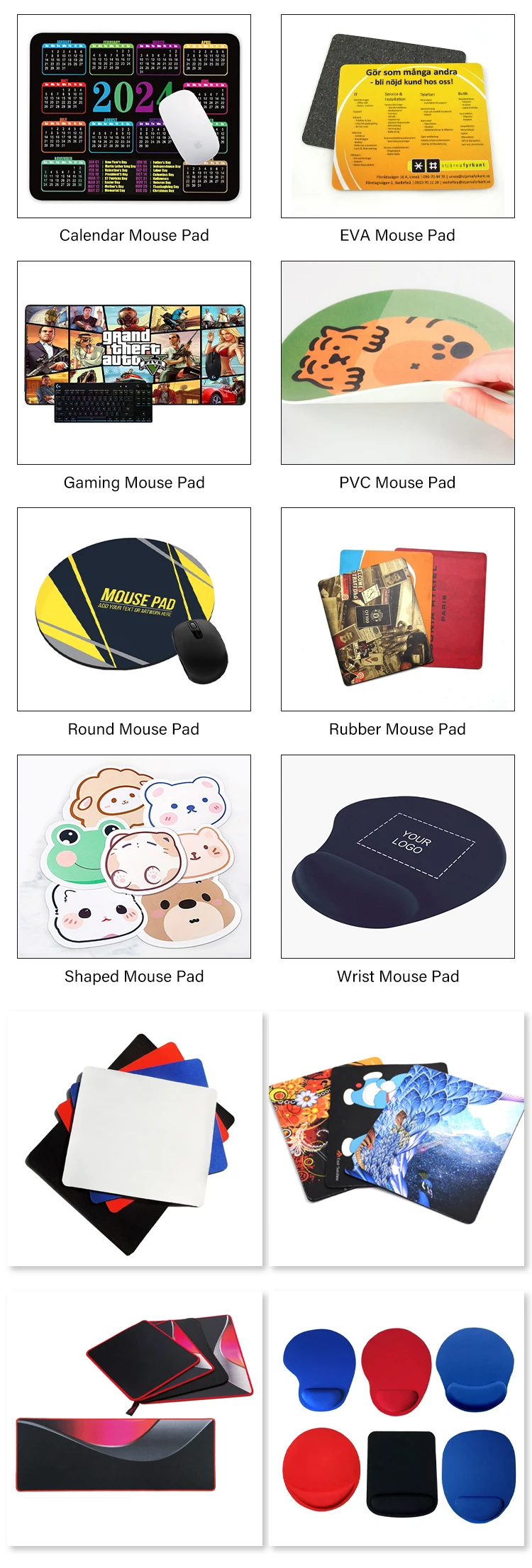Customizable Cute Cartoon Mouse Pad - Durable & Promotional
