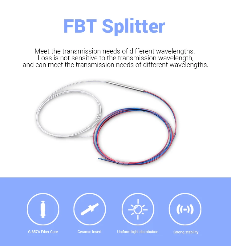 Fbt Splitter/ Fbt Fiber Coupler 1310/1550nm 50/50 1/99 2/98 3/97 40/60 ...